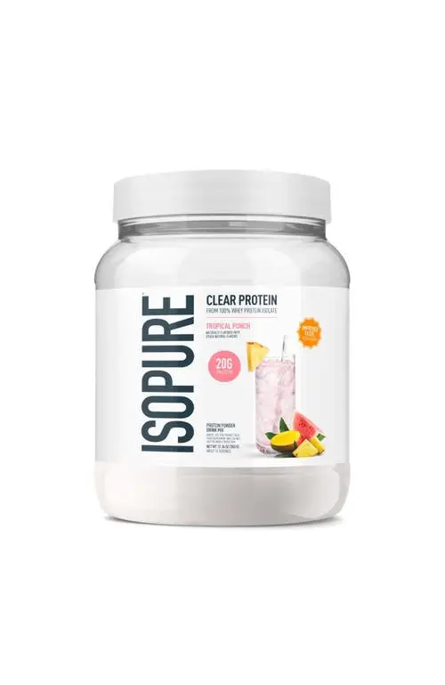 ISOPURE Clear Low Carb Whey Protein Isolate Powder Tropical Punch