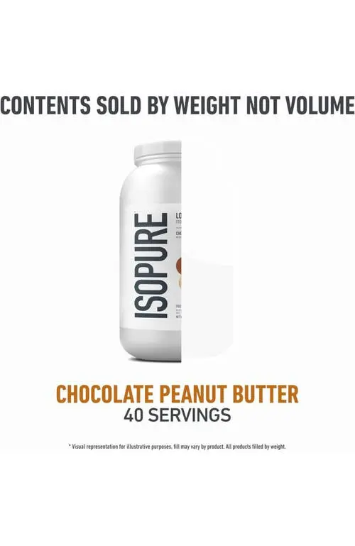 ISOPURE Low Carb Pure Whey Isolate Protein Powder Chocolate Peanut Butter
