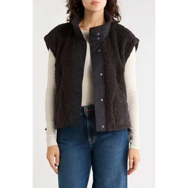 BEACHLUNCHLOUNGE Paxton Fleece Vest - Black