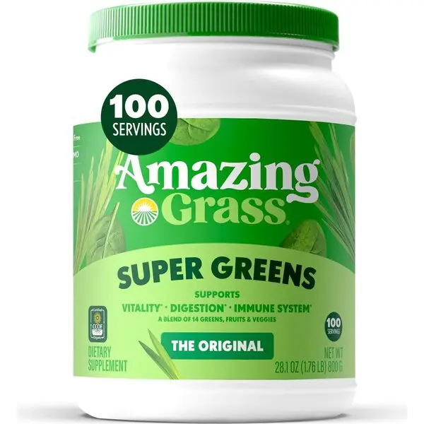 AMAZING GRASS Greens Blend Superfood Powder Original 1.76 Lb - None