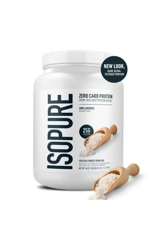 ISOPURE Zero Carb Pure Whey Isolate Protein Powder Unflavored