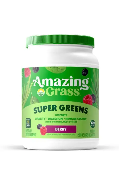 AMAZING GRASS Green Superfood Powder, Flavor Berry, 28oz Bottle - None