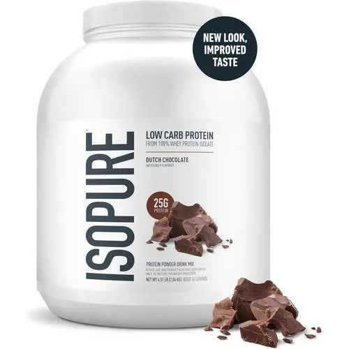 ISOPURE Low Carb Pure Whey Isolate Protein Powder Dutch Chocolate