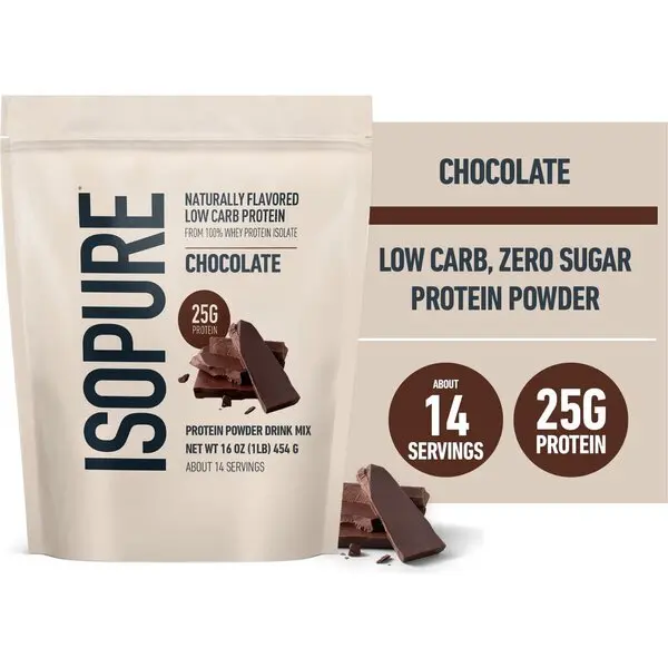 ISOPURE Low Carb 100% Whey Protein Isolate Chocolate Powder