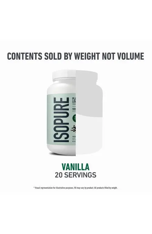 ISOPURE Plant-based Protein Powder Vanilla 20g Pea Brown Rice