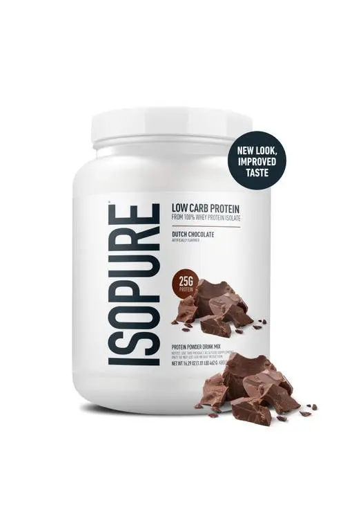 ISOPURE Low Carb Pure Whey Isolate Protein Powder Dutch Chocolate