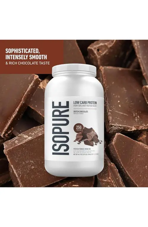 ISOPURE Low Carb Pure Whey Isolate Protein Powder Dutch Chocolate