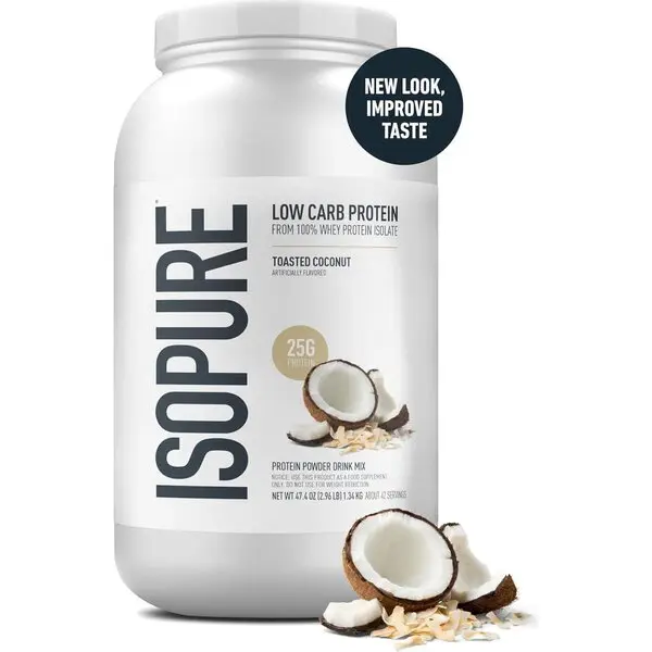 ISOPURE Low Carb Pure Whey Isolate Protein Powder Toasted Coconut - None
