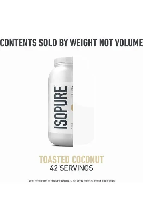 ISOPURE Low Carb Pure Whey Isolate Protein Powder Toasted Coconut