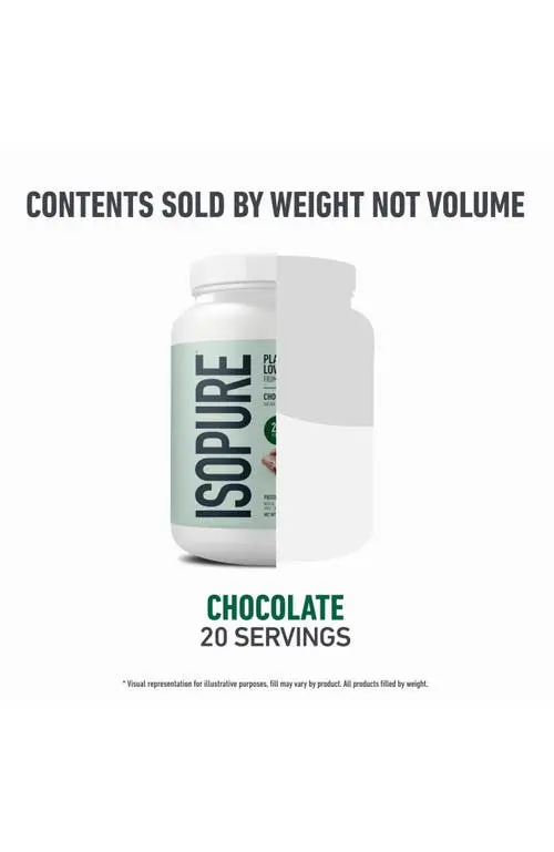 ISOPURE Plant-based Pea Brown Rice Protein Powder Chocolate