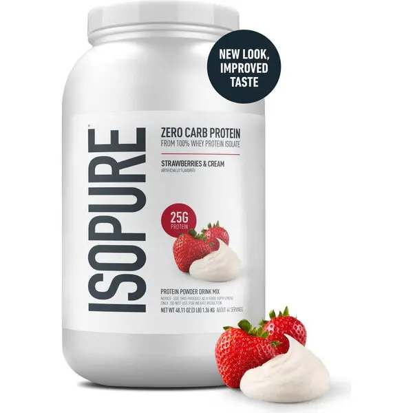 ISOPURE Zero Carb High Protein Powder Strawberries And Cream - None
