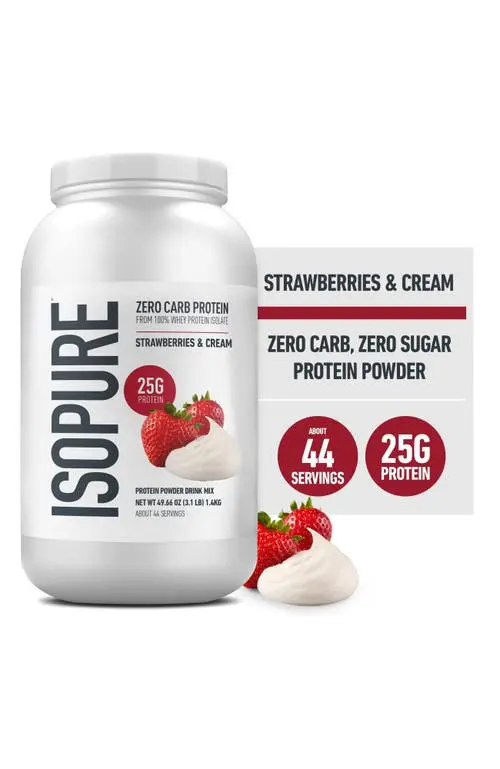 ISOPURE Zero Carb High Protein Powder Strawberries And Cream