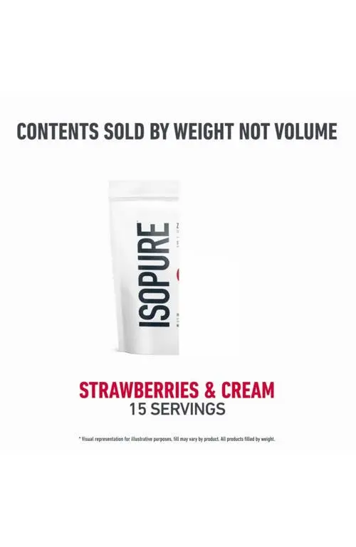 ISOPURE Zero Carb Strawberries And Cream Whey Protein Isolate Powder