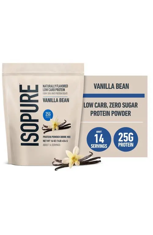 ISOPURE Low Carb Pure Whey Isolate Protein Powder Vanilla Bean