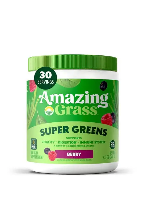 AMAZING GRASS Green Superfood Powder Berry Nutritious Supplement