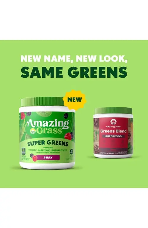AMAZING GRASS Green Superfood Powder Berry Nutritious Supplement