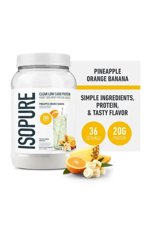 ISOPURE Infusions 100% Whey Protein Isolate Powder Pineapple Orange Banana