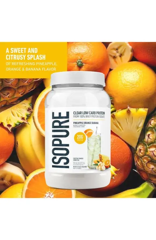 ISOPURE Infusions 100% Whey Protein Isolate Powder Pineapple Orange Banana