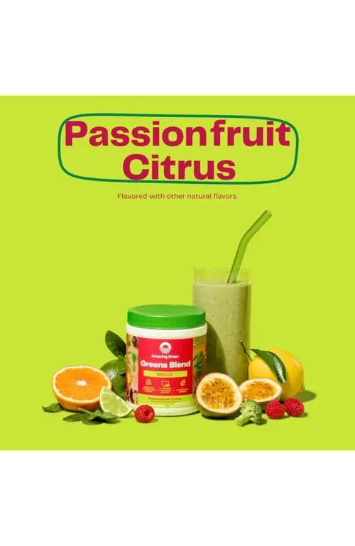 AMAZING GRASS Greens Blend Mood Passionfruit Citrus Super Greens Powder