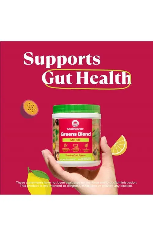 AMAZING GRASS Greens Blend Mood Passionfruit Citrus Super Greens Powder