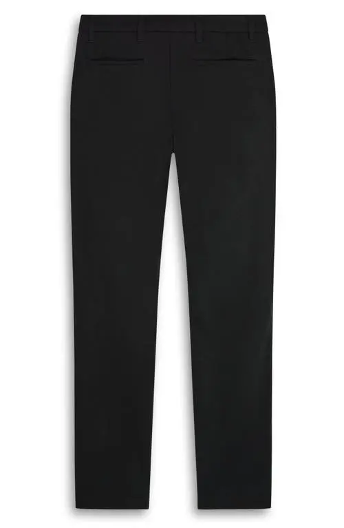Bugatchi Flat Front Wool Blend Chino Pants - Black