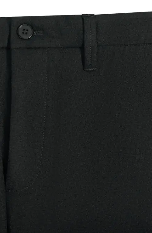 Bugatchi Flat Front Wool Blend Chino Pants - Black