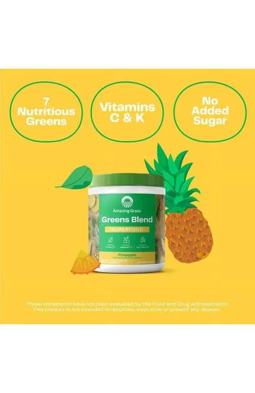AMAZING GRASS Greens Blend Superfood Pineapple Powder Mix