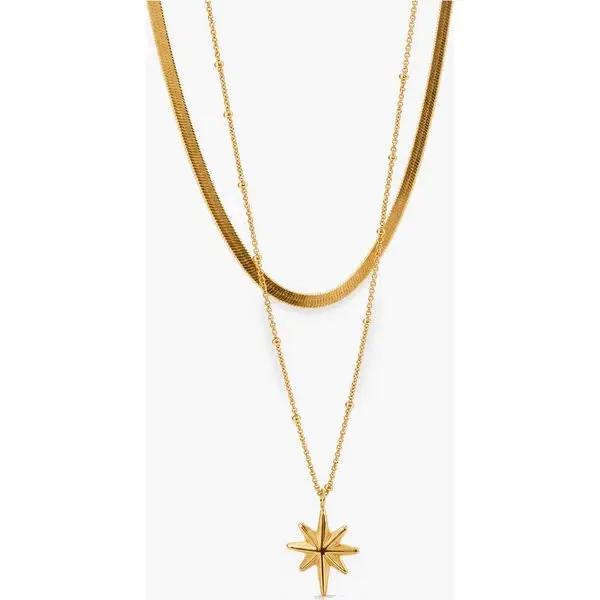 MEIDEYA North Star Layered Necklace - Gold