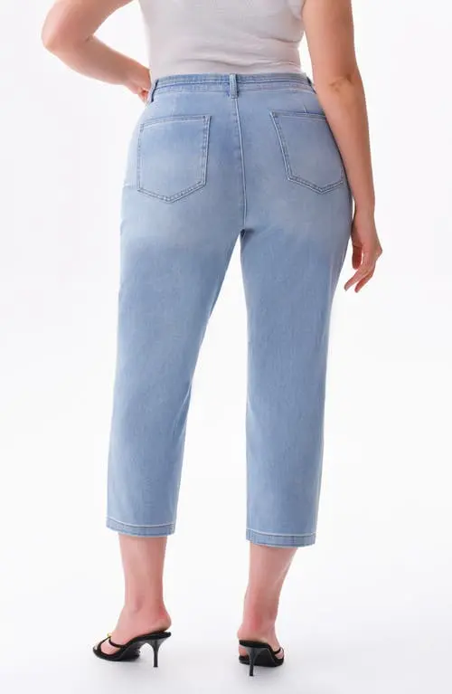 BAYEAS Super High Waist Crop Tapered Mom Jeans