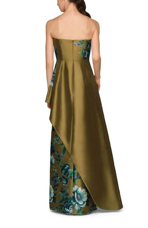 KAY UNGER Marigold Strapless Evening Gown