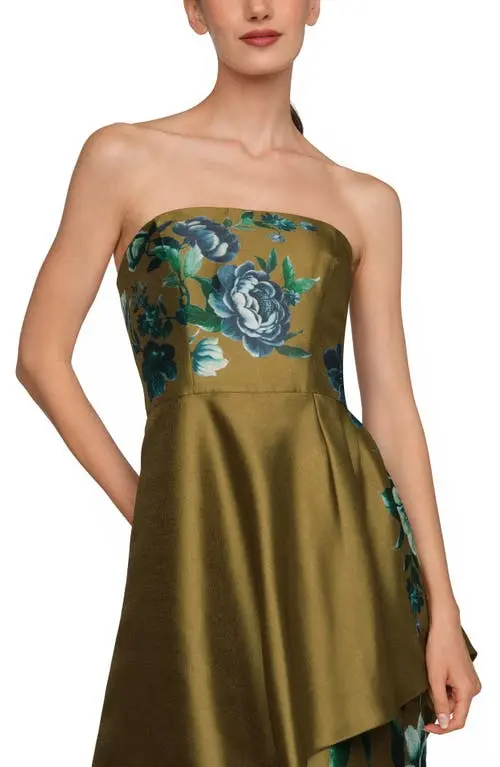 KAY UNGER Marigold Strapless Evening Gown
