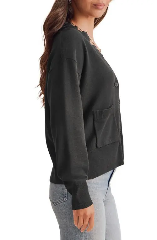 Splendid Georgie Lace Trim Cardigan