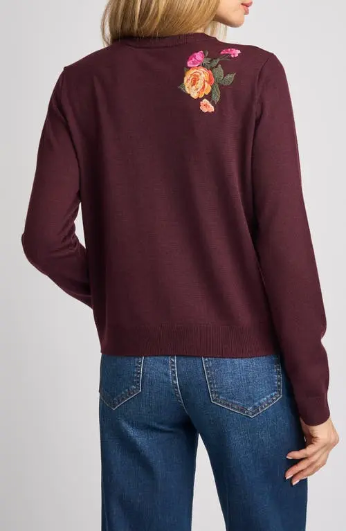 Ted Baker London Elain Flowers Embroidered Cardigan