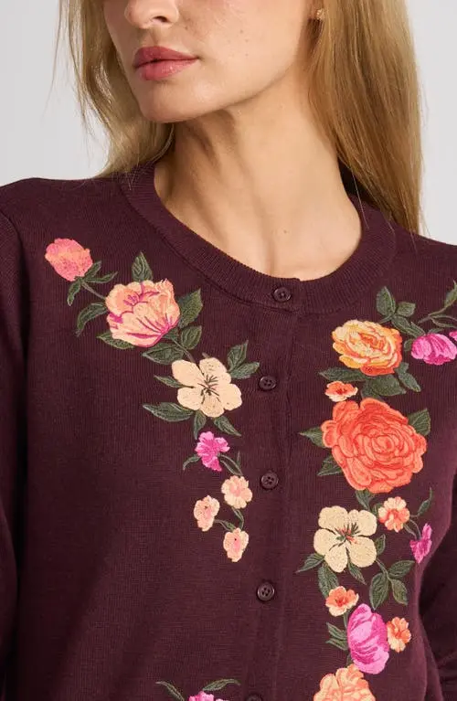 Ted Baker London Elain Flowers Embroidered Cardigan