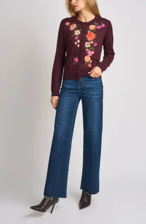 Ted Baker London Elain Flowers Embroidered Cardigan