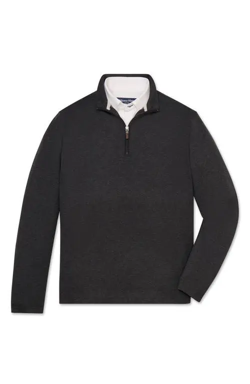 Mizzen+main Quarter Zip Sweater - Black Heather