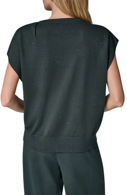 Donna Karan New York Metallic Cap Sleeve Sweater