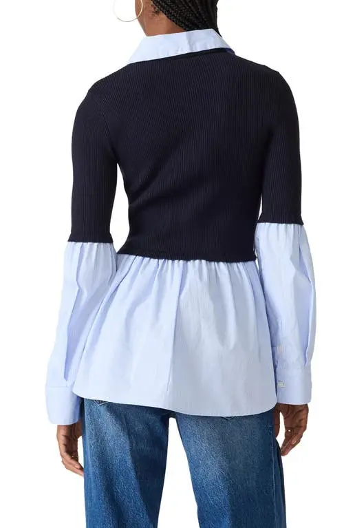 Steve Madden Lenny Mixed Media Sweater