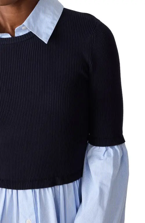 Steve Madden Lenny Mixed Media Sweater