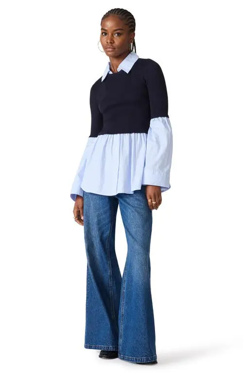 Steve Madden Lenny Mixed Media Sweater