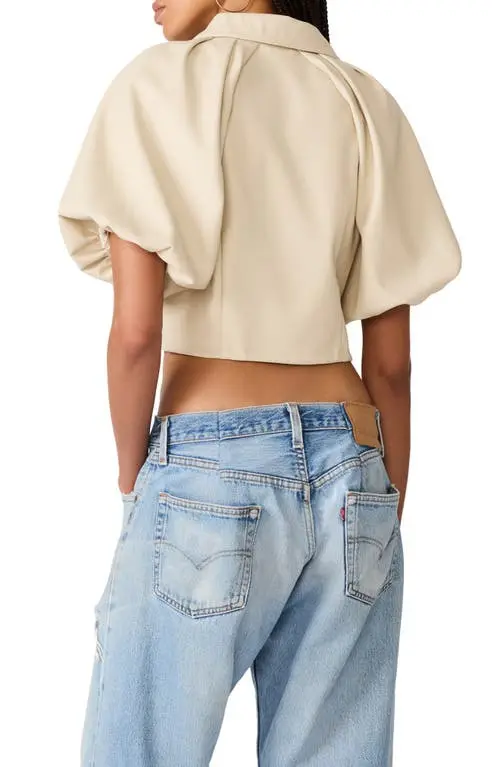 Steve Madden Reece Puff Sleeve Crop Shirt