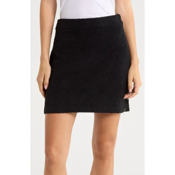 UGG Elzie Fuzzy Knit Miniskirt - Black