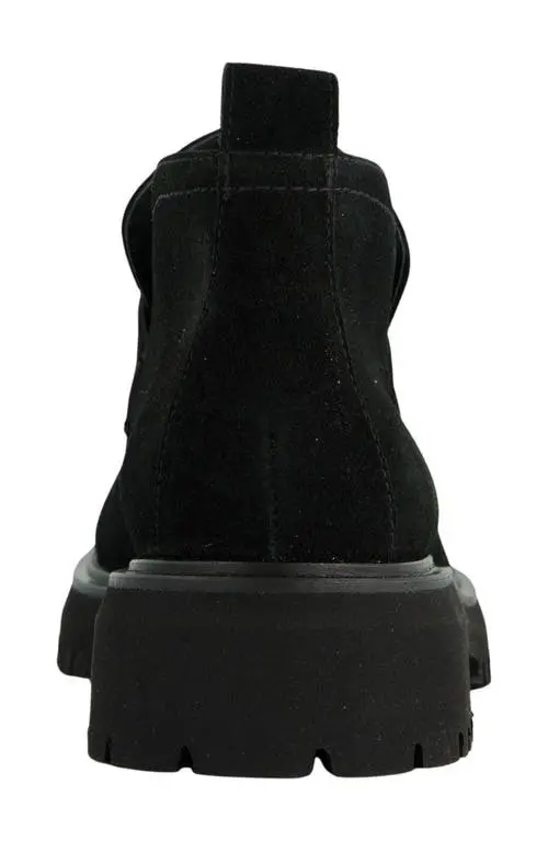 Paul Green Leather Ankle Bootie - Black Suede