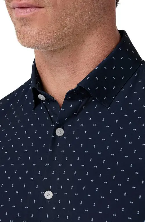 Mizzen+main Halyard Trim Fit Short Sleeve Performance Button-up Shirt