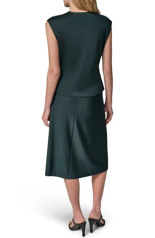 Donna Karan New York Sleeveless Surplice Top With Hardware Accent
