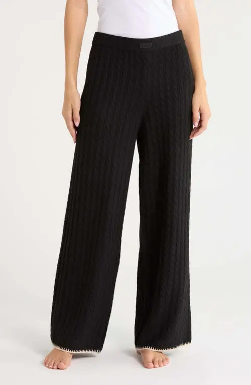 UGG Rylynn Cable Knit Straight Leg Pants - Black