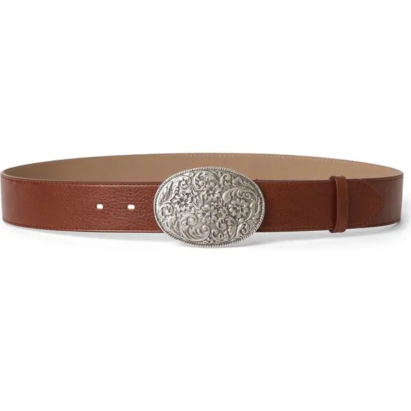 B-low The Belt Carter Colt Leather Belt - Cognac Silver