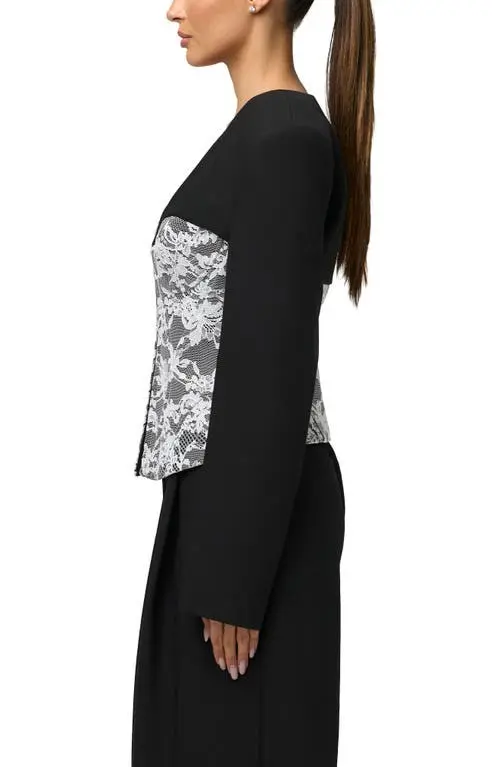 Naked Wardrobe Stretch Lace Inset Blazer
