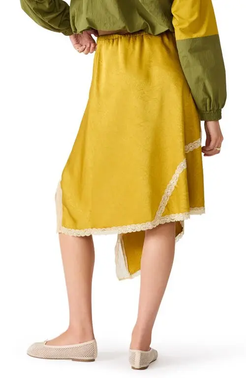 Steve Madden Sereena Lace Trim Asymmetric Skirt