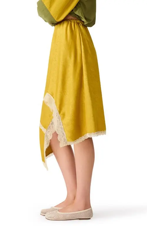 Steve Madden Sereena Lace Trim Asymmetric Skirt
